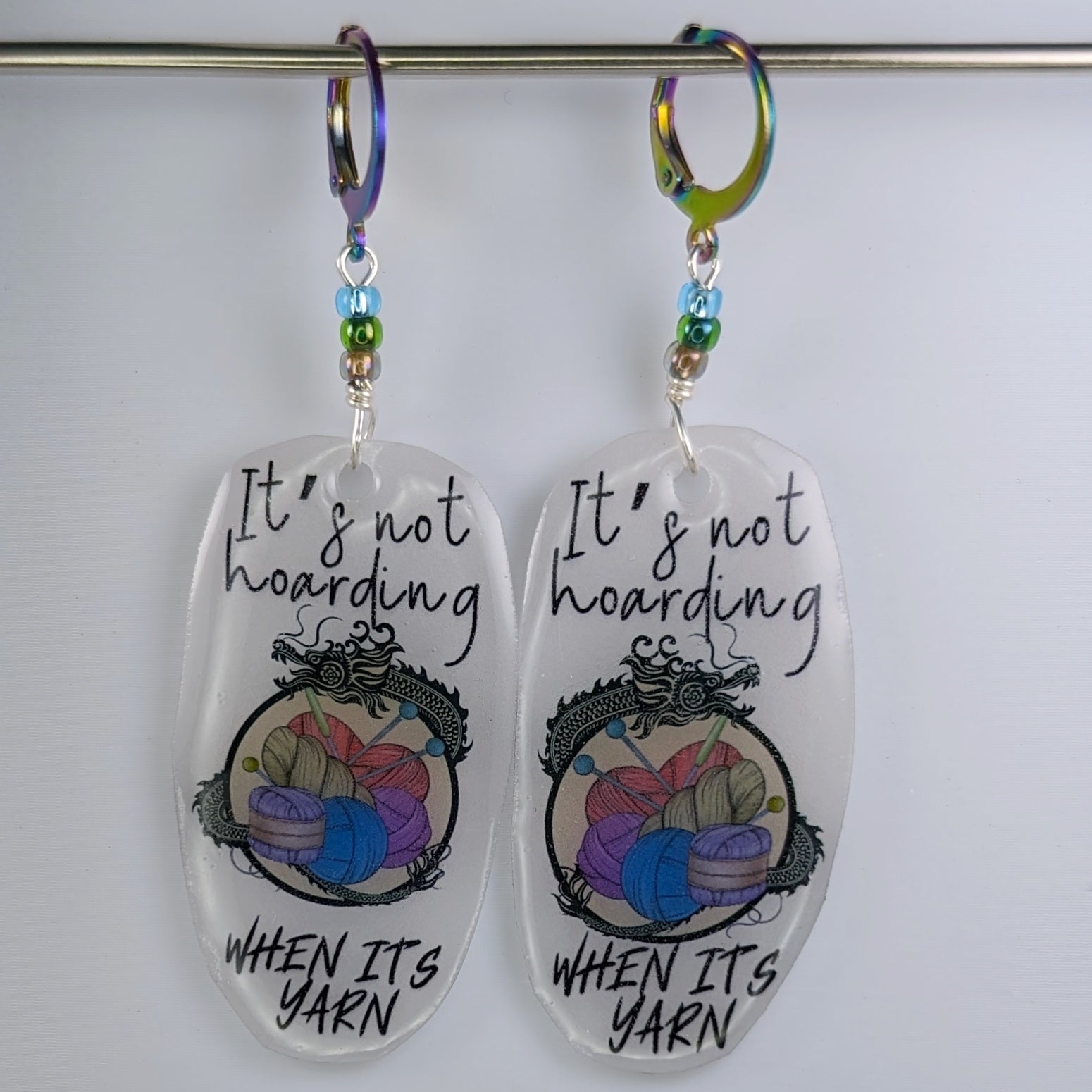Yarn Hoard Earrings & Stitch Markers – String Theory Colorworks