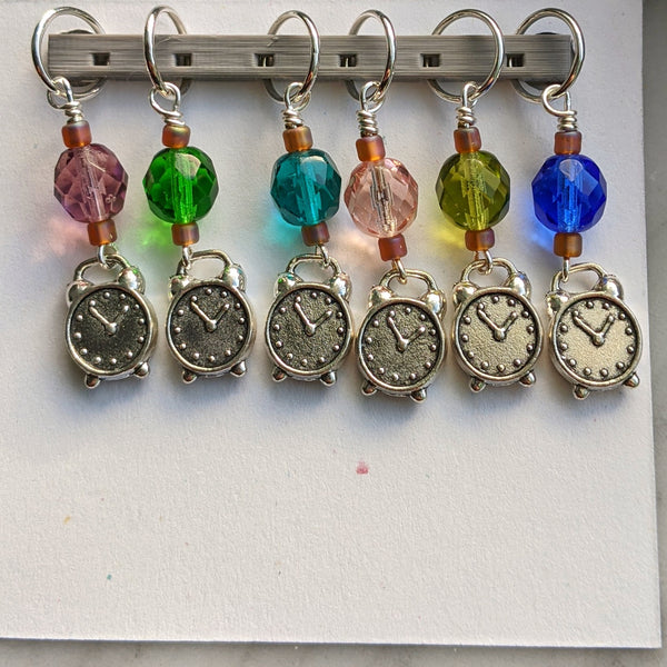 Tick Tock Stitch Markers – String Theory Colorworks